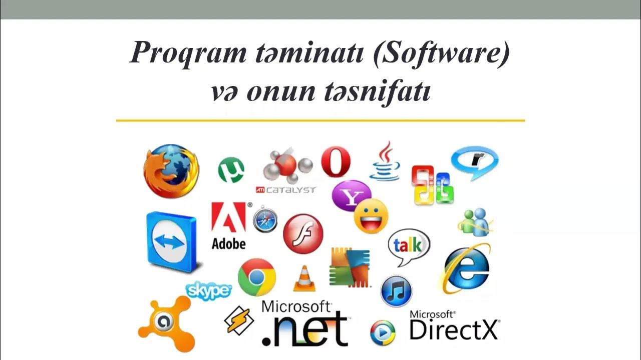 Proqram təminatı və onun təsnifatı (Software) - YouTube