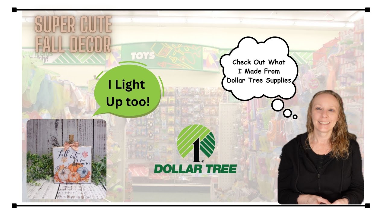 CHECK THIS ONE OUT! 🍂 Light Up Dollar Tree Fall Decor 🍁Fall Into Autumn ...