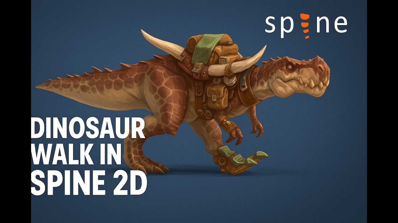 🦖 Dinosaur Walk Animation | Spine 2D Animation Practice | No Voice ...