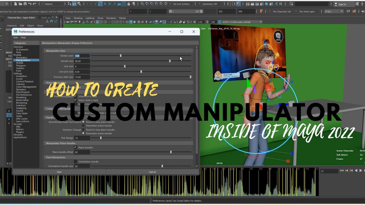 HOW TO CREATE CUSTOM MANIPULATOR INSIDE OF MAYA 2022 - YouTube