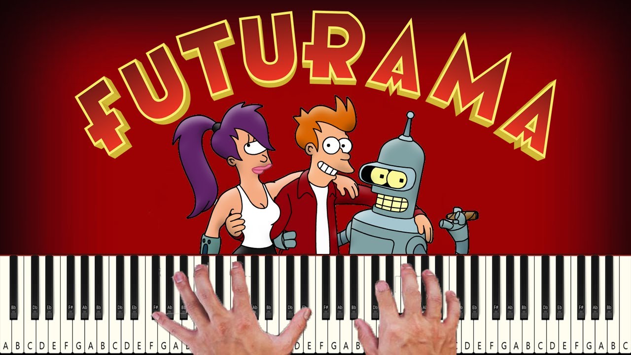 Futurama - Theme - PIANO TUTORIAL - YouTube