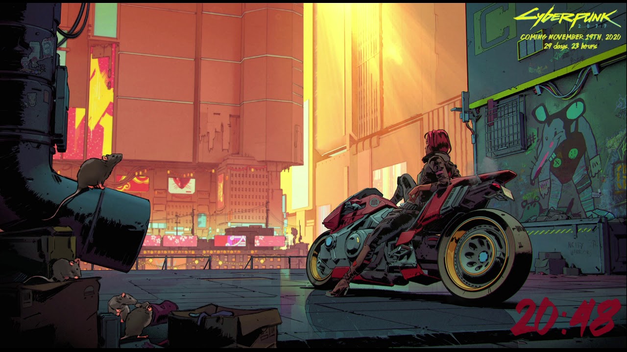 Cyberpunk 2077 clock and countdown (Wallpaper Engine) - YouTube