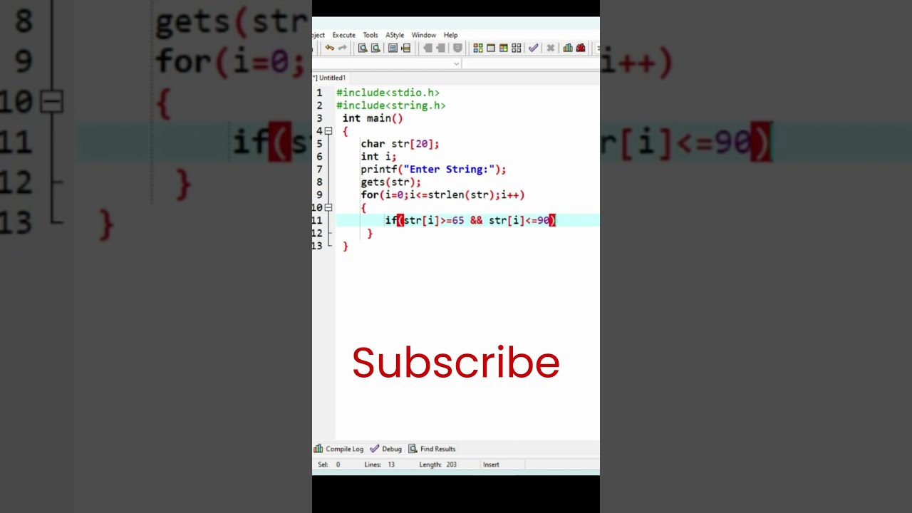 Upper Case To Lower Case String ASCII C Programming education Upper Case To Lower Case String ASCII C Programming education