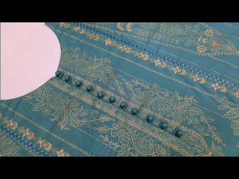 Potli Button Neck Design with Dori Loops | Button Neck Design | Latest ...