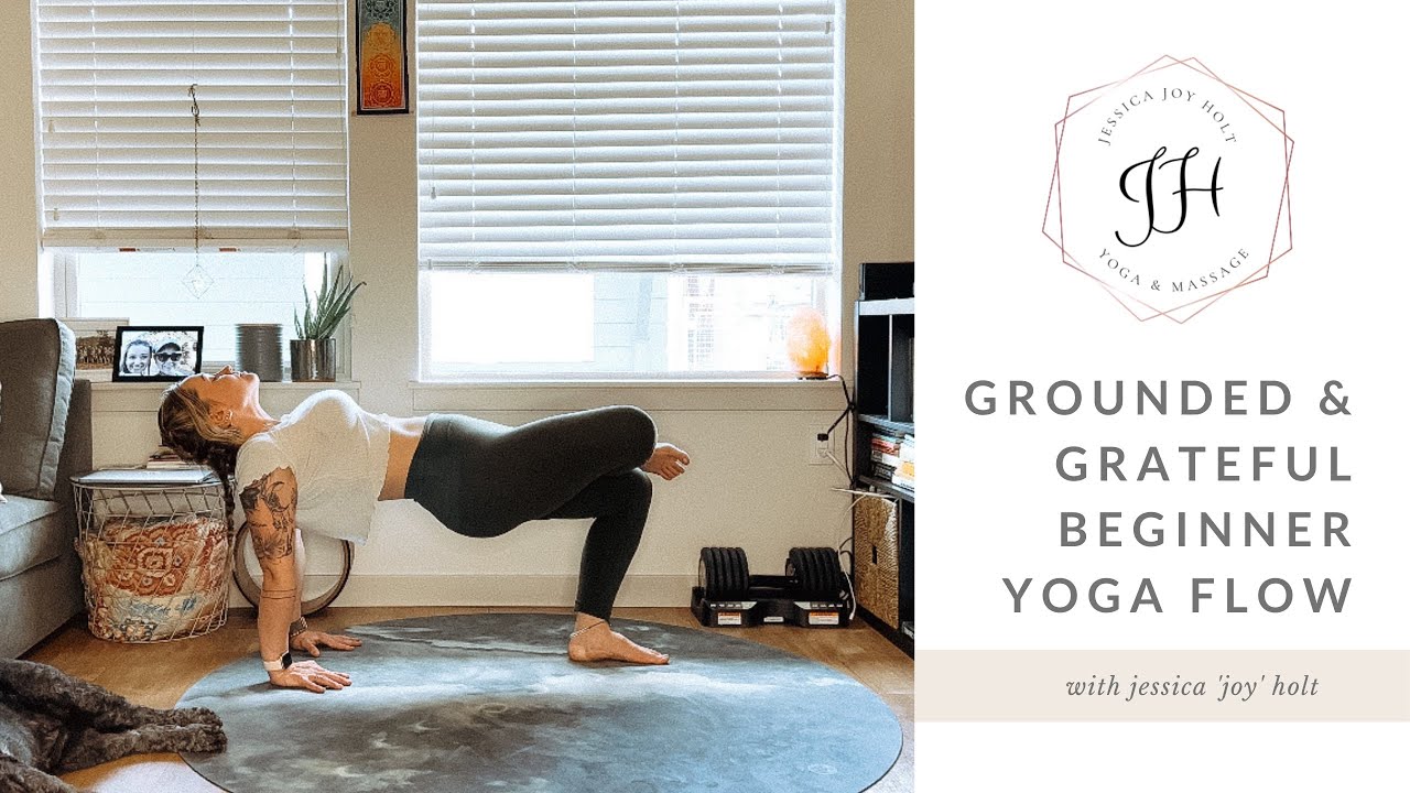 Grounded & Grateful Beginner Yoga Flow - YouTube