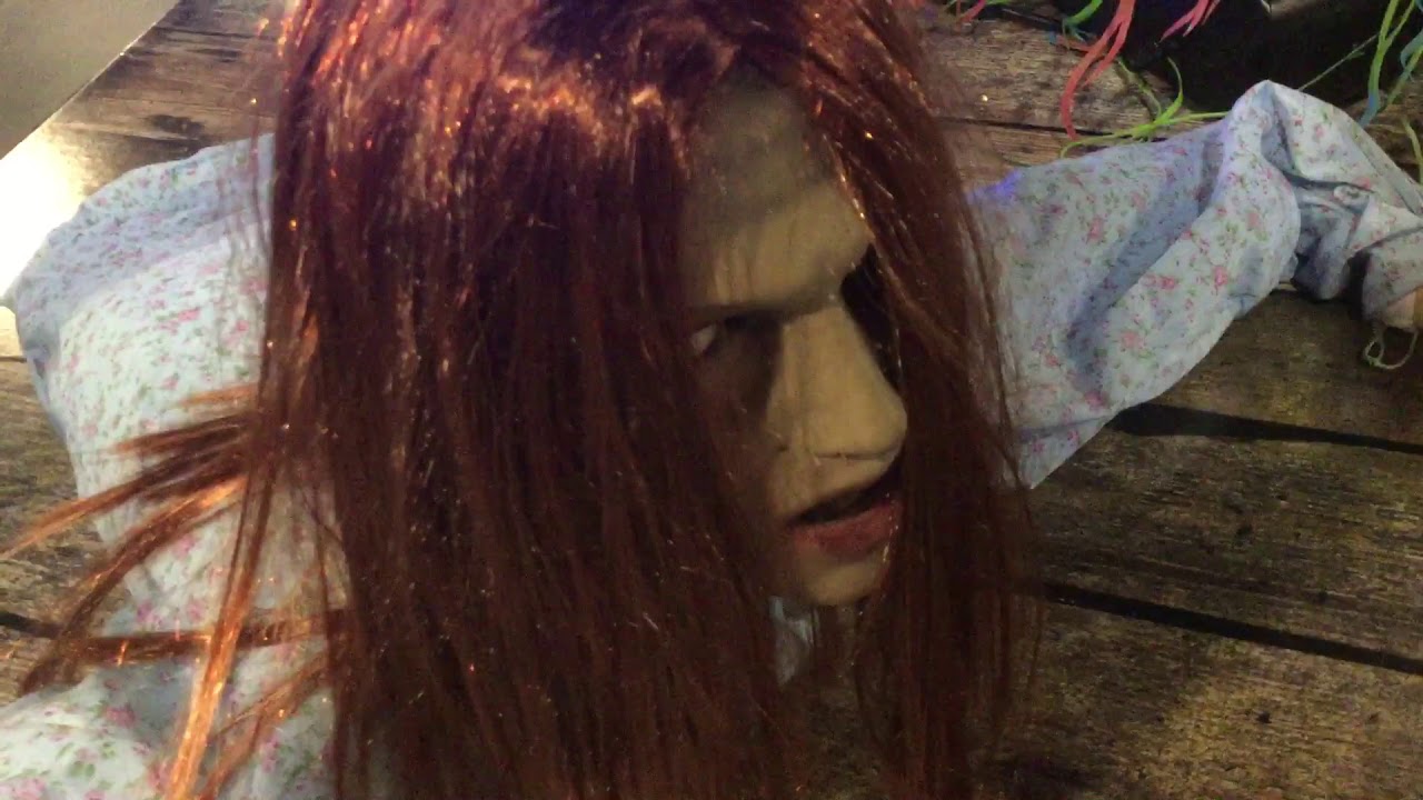 Spirit Halloween 2019 Crawling Dead animatronic on display - YouTube