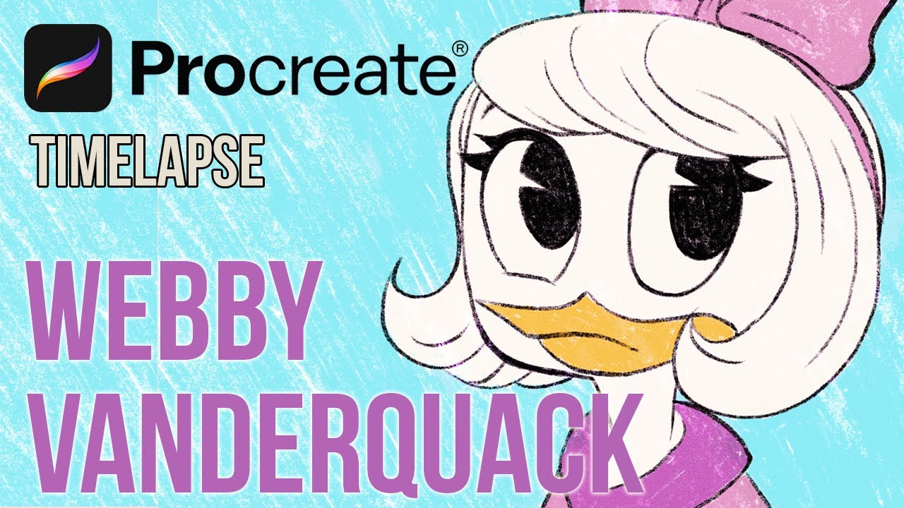 Drawing Webby With a Big Headbow | Ducktales Procreate Timelapse - YouTube