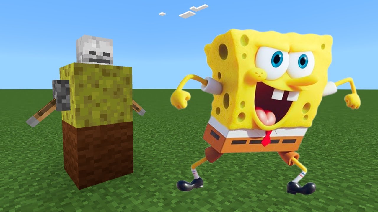 SpongeBob SquarePants ADDON in Minecraft PE - YouTube