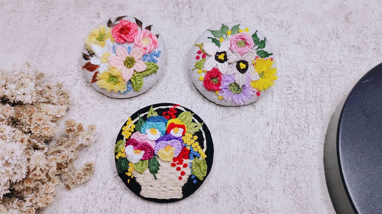 How To Make Embroidery Brooch || DIY Brooch || Handmade Brooch Tutorial ...