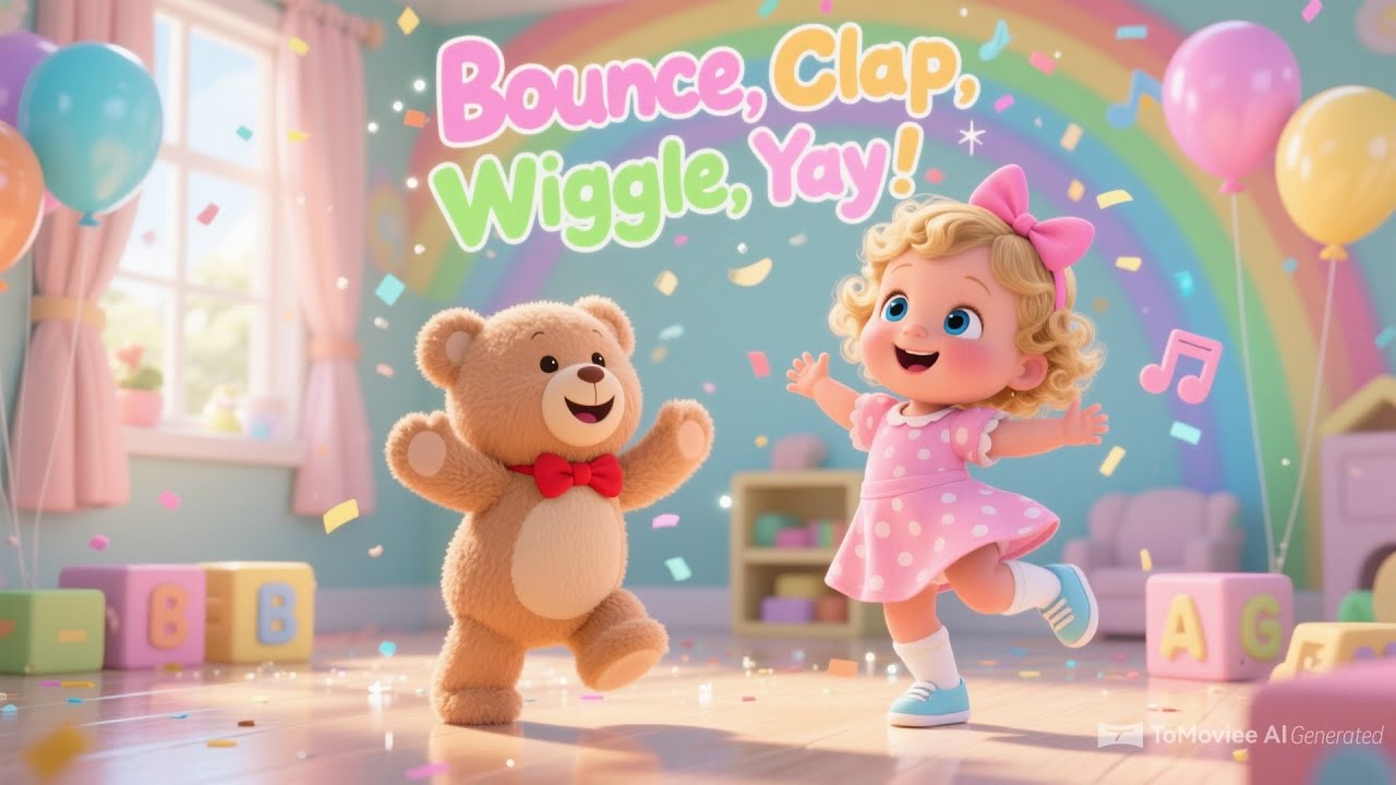 “Bounce, Clap, Wiggle, Yay! 🎉 | Fun Dance Song for Toddlers | Kids ...