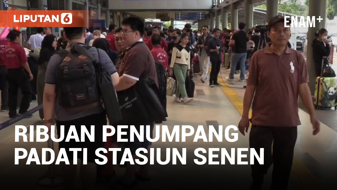 Ribuan Penumpang Kereta Api Padat di Stasiun Senen Jelang Libur Imlek ...