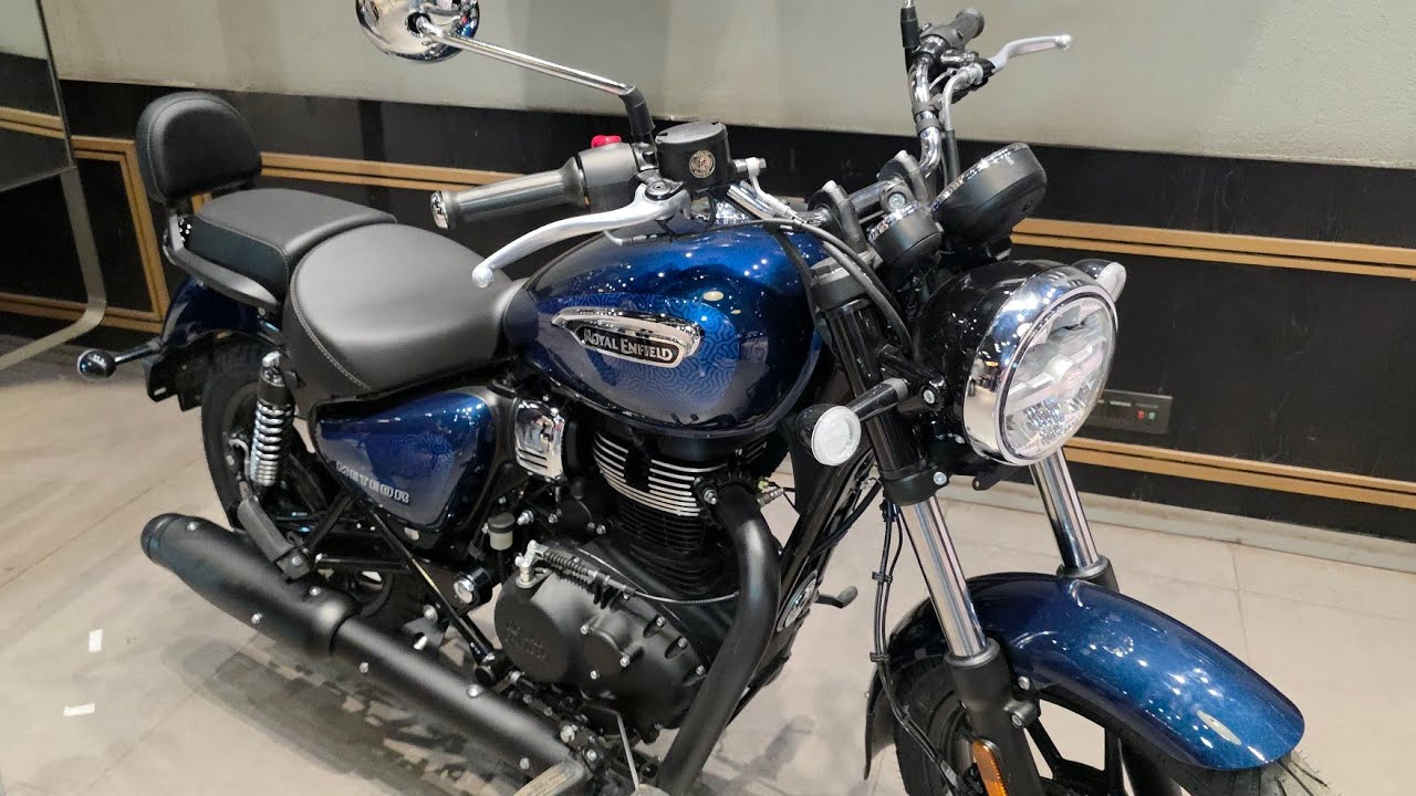 All New 2025 Royal Enfield Meteor 350 - Stellar Marine Blue - YouTube