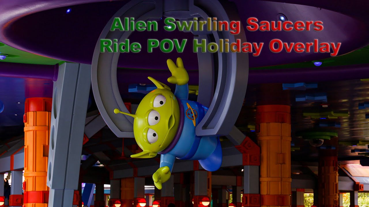 8K Alien Swirling Saucers Ride POV Holiday Overlay in Disney's ...