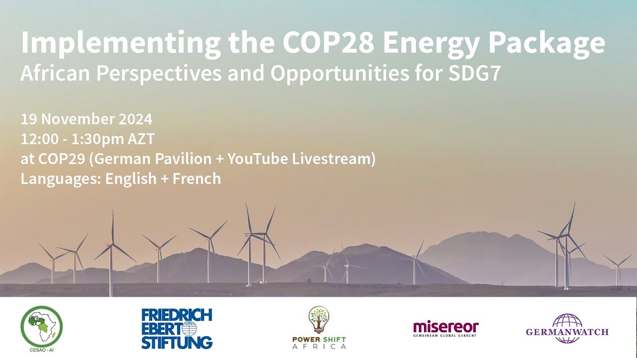 Implementing the COP28 Energy Package: African Perspectives and ...