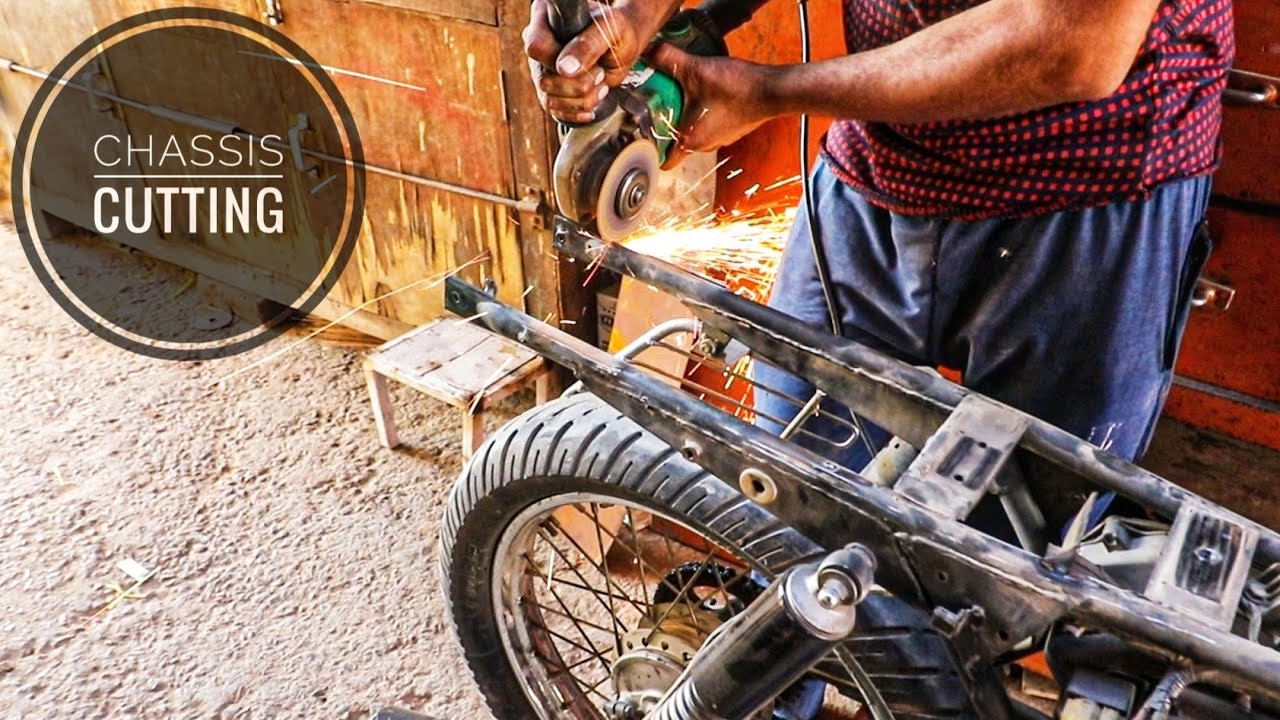 splendor ki chassis kat di new seat fit krne ke lie | splendor ...