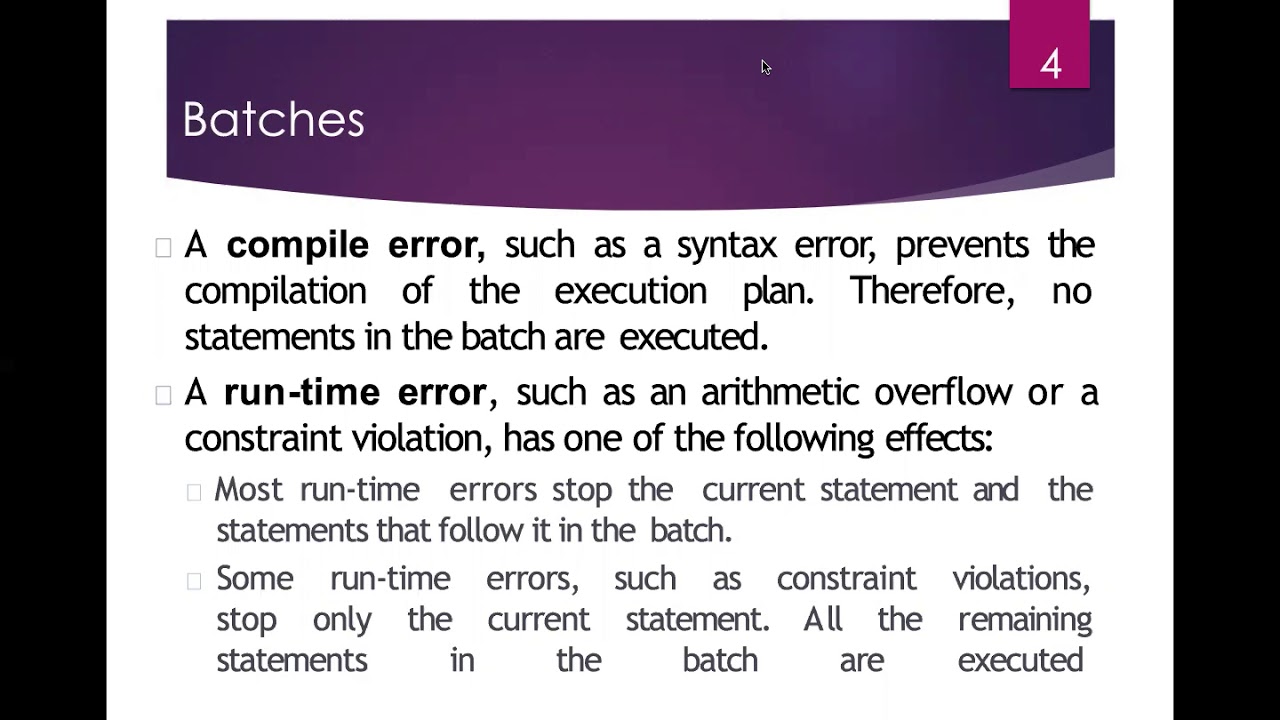 Intro to PL SQL (Part1) :Batch - YouTube