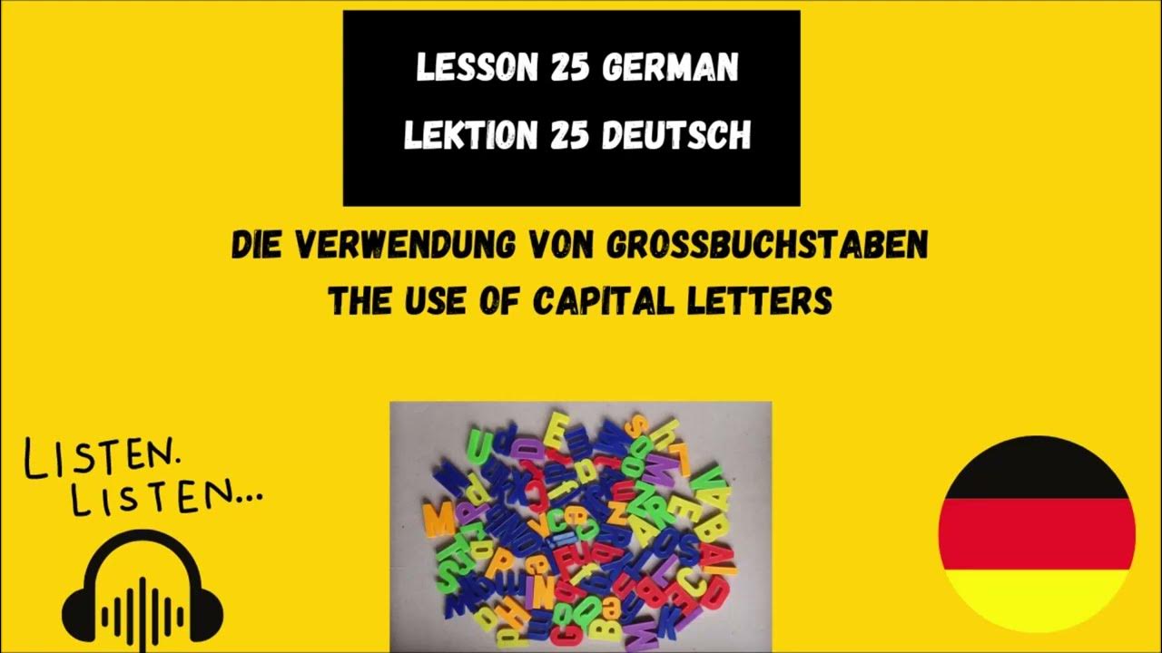 The use of capital letters in German | Capital Letters - YouTube
