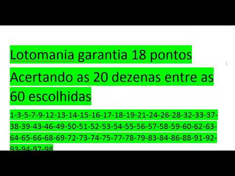 LOTOMANIA JOGUE COM 50 DEZENAS +10= 60 DEZENAS