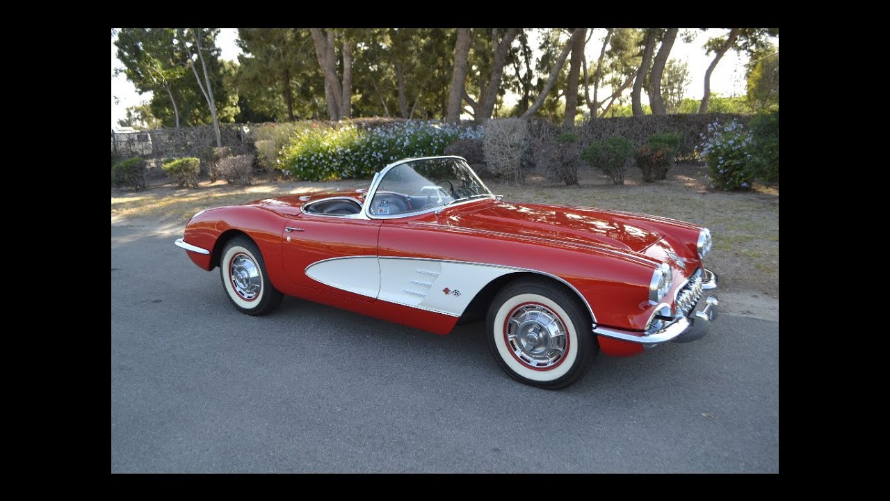 SOLD 1960 Chevrolet Corvette Convertible Roman Red w/Black interior ...