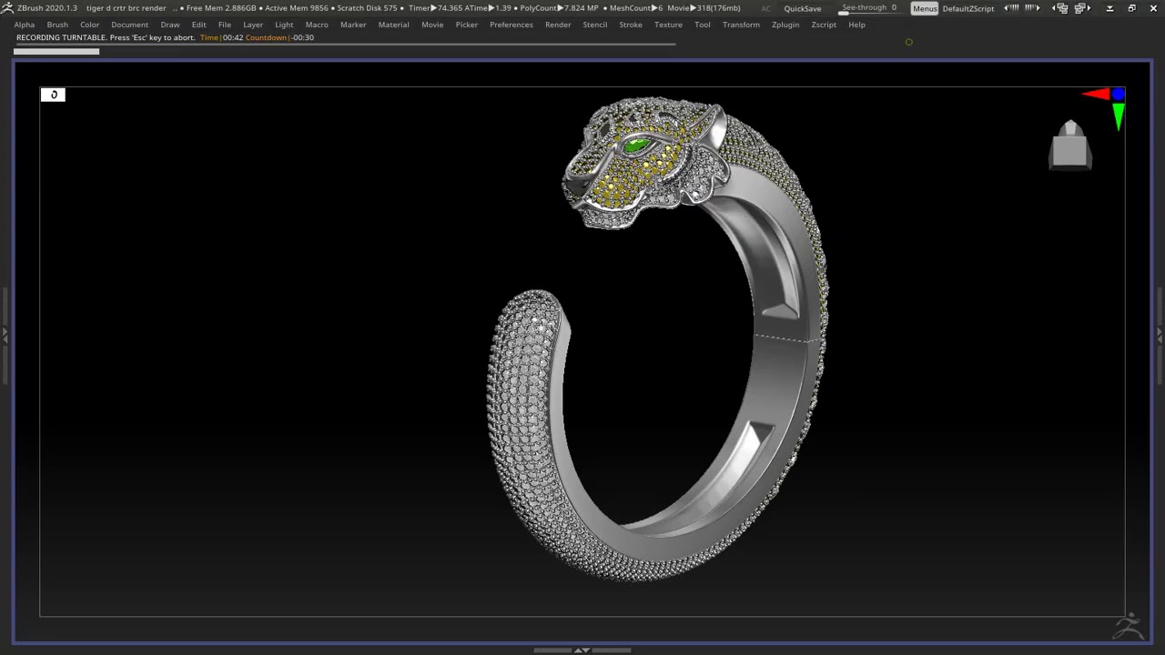 Zbrush jewelry design - YouTube