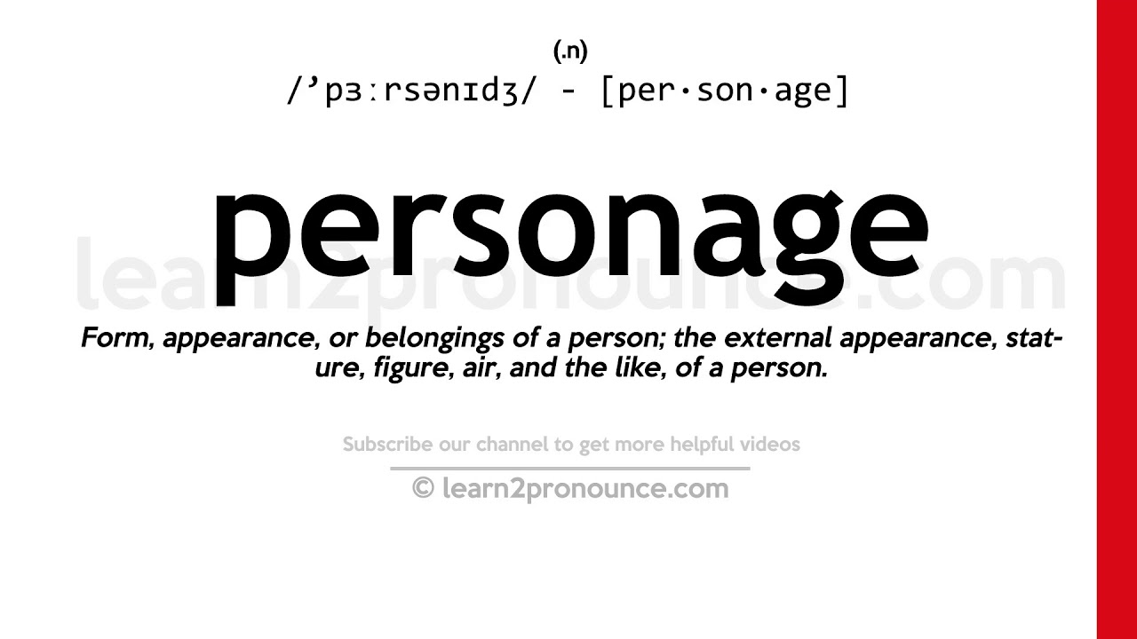 Pronunciation of Personage | Definition of Personage - YouTube