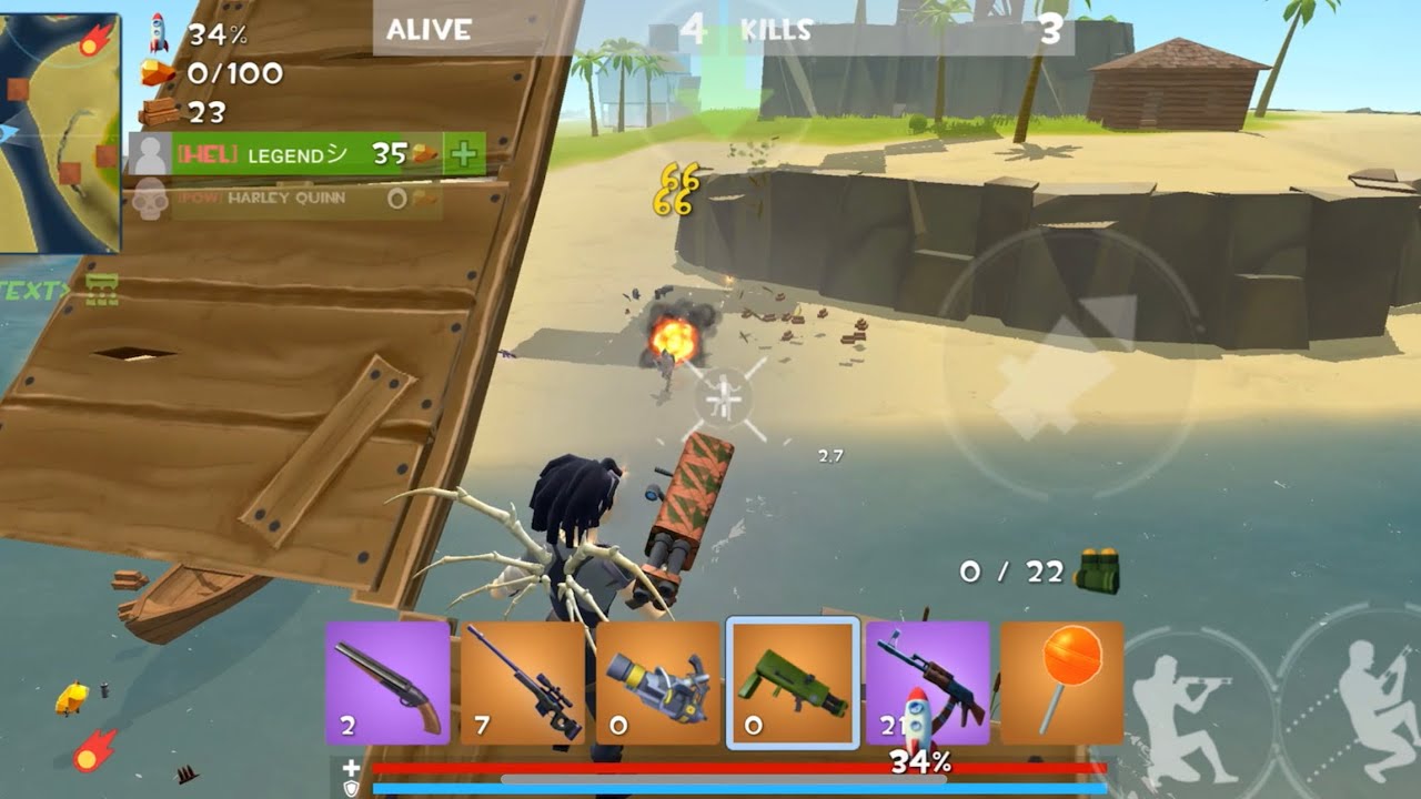 Rocket Royale- Fringo Hits Enemy with Flying Bazooka - YouTube