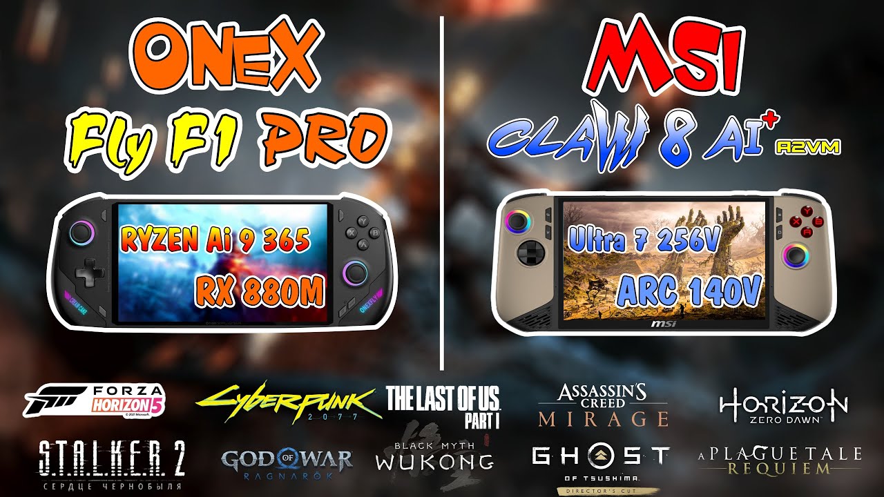 MSi Claw 8 Ai + & OneX Fly F1 Pro Test 10 Game 17W & 30W - YouTube