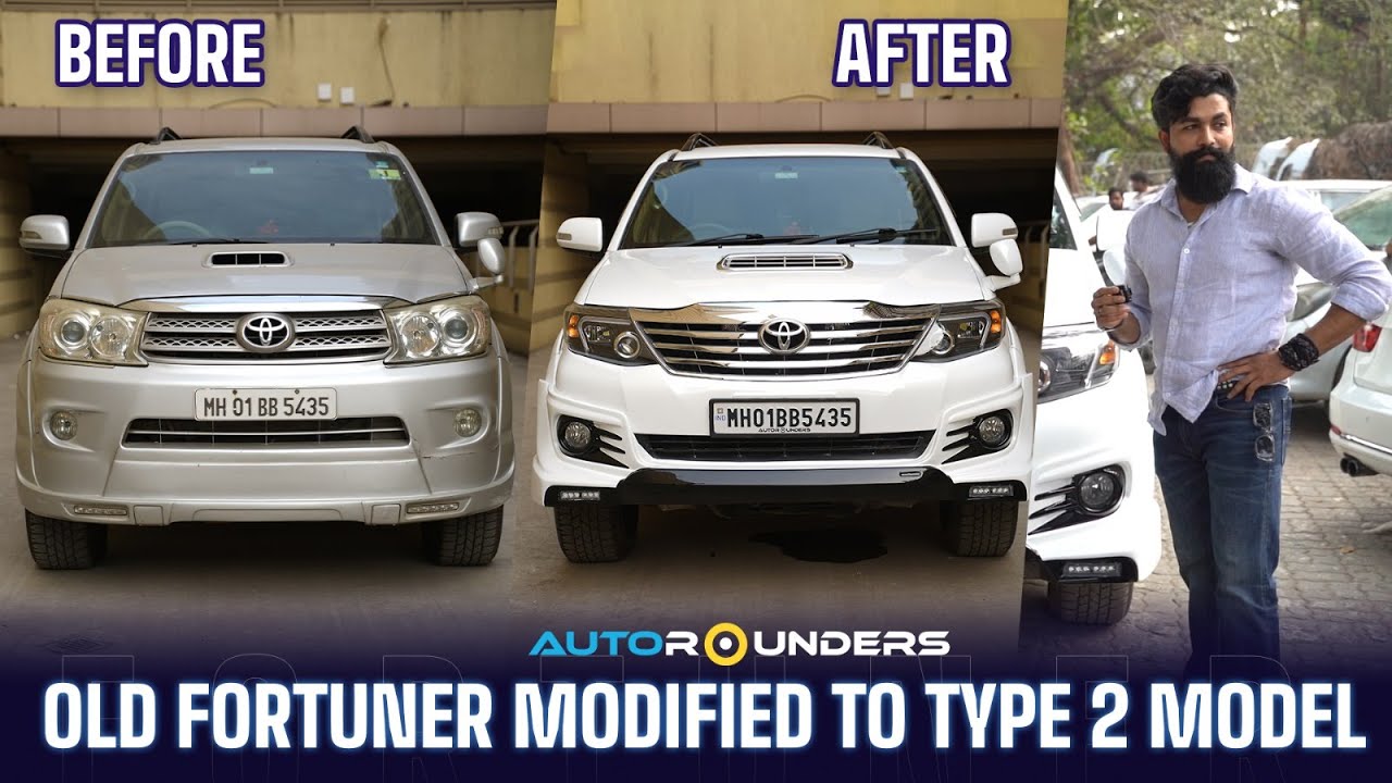 Mind Blowing Fortuner modification | Type 1 Fortuner to Type 2 - YouTube