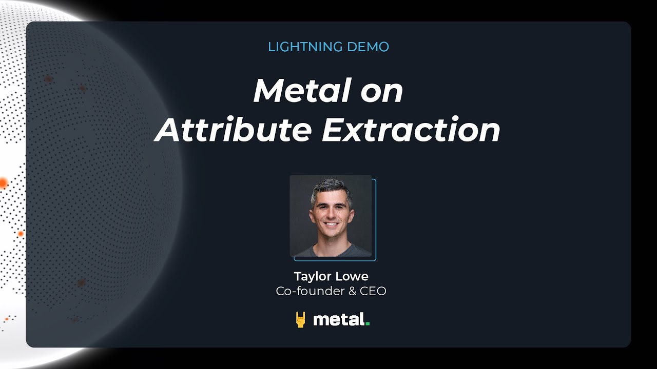 Metal on Attribute Extraction - YouTube