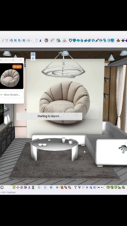 how to create sketchup 3D furniture model from Image using AI / Sketchup AI 3D model - YouTube