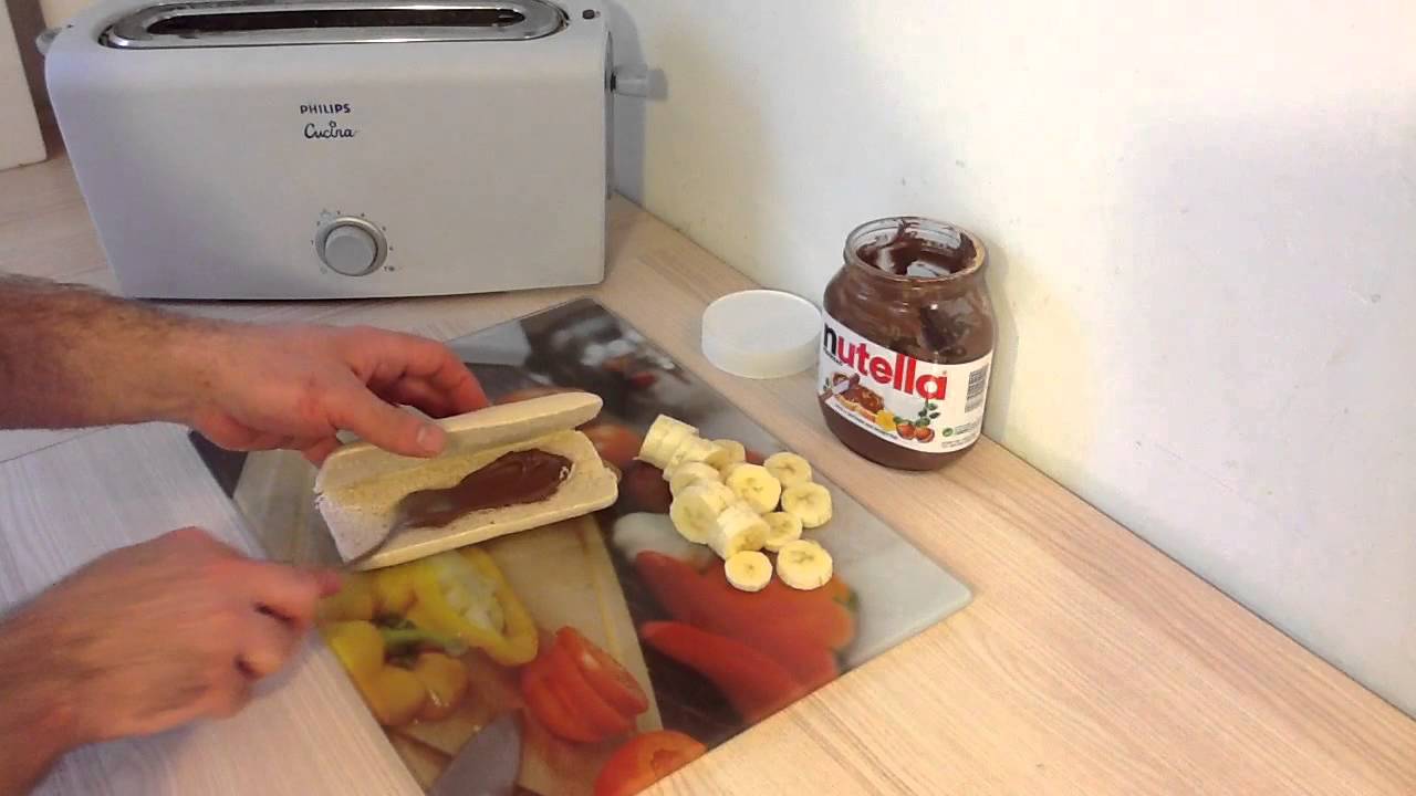 Faire un panini choco banane - Recette panini sucré - YouTube