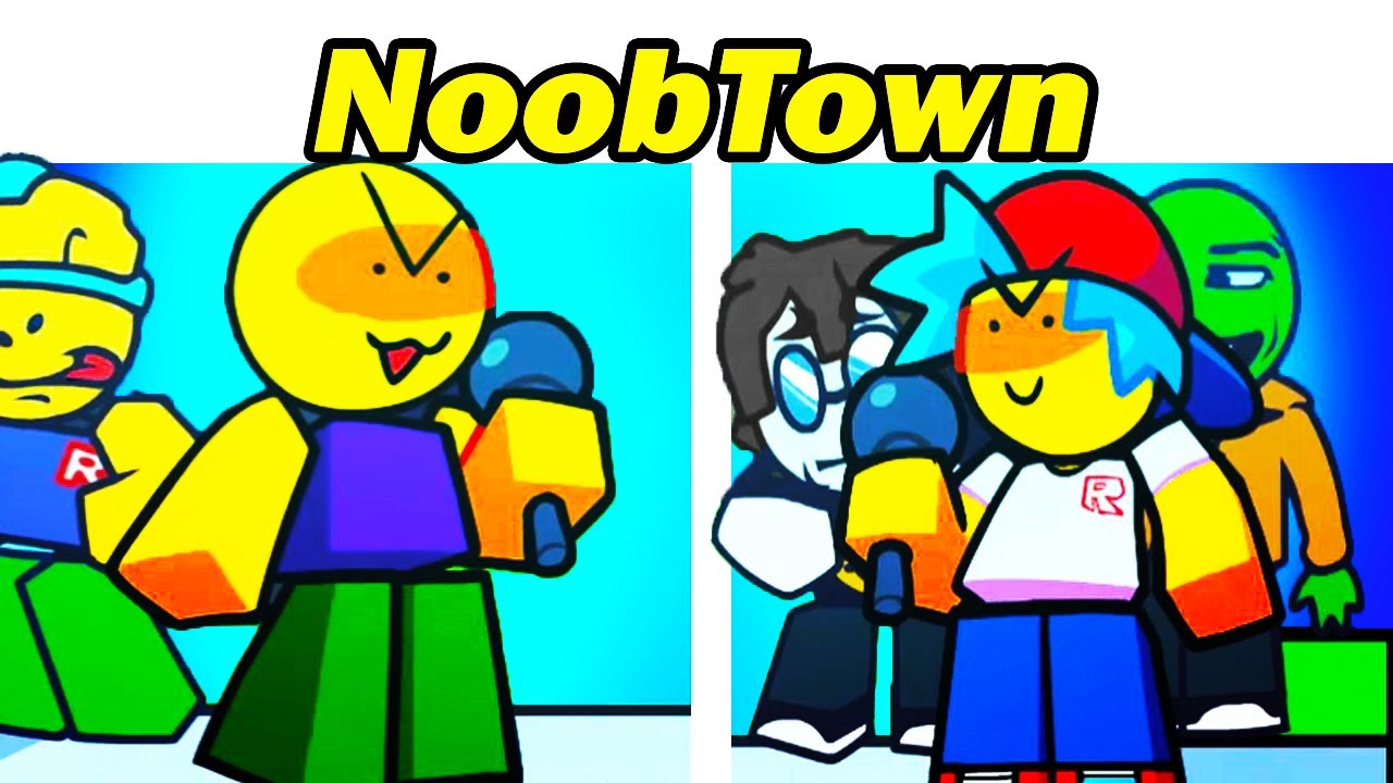 Friday Night Funkin' NoobTown | Girlfriend + Boyfriend in Roblox (FNF ...
