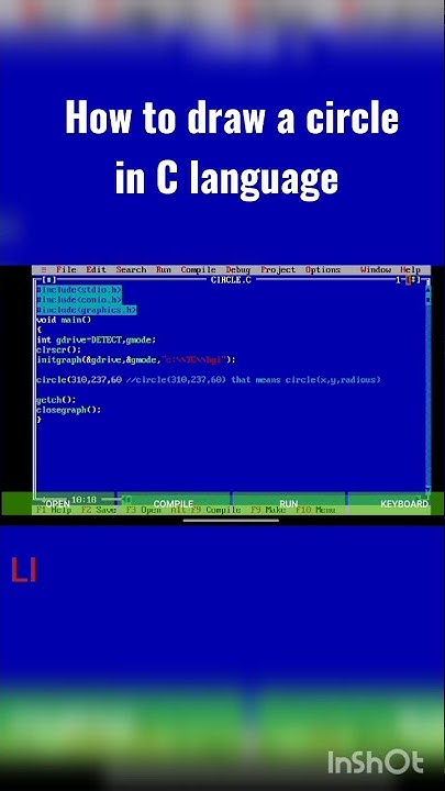 How to draw a circle in C language | #shorts - YouTube