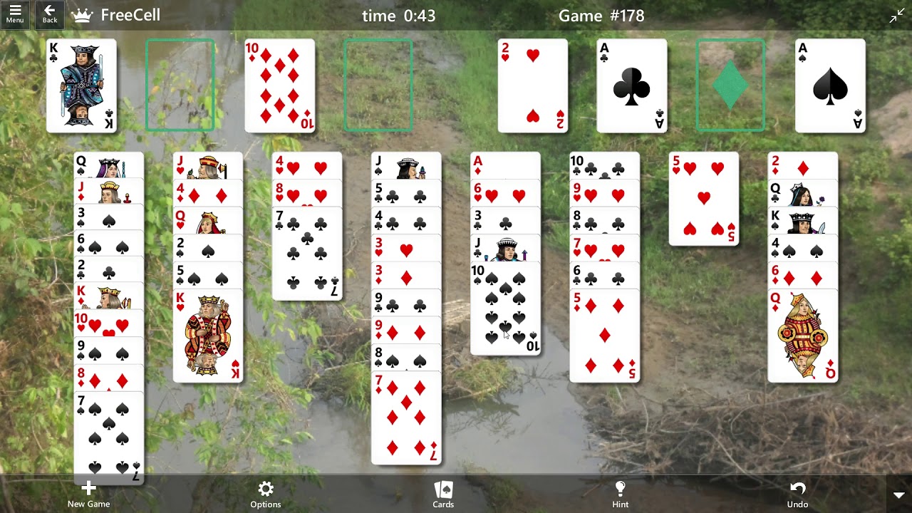 FreeCell Game #176 to 180 SOLVED Microsoft Solitaire - YouTube
