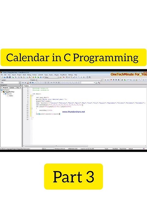 calendar in c programming #sorts #digital #programming #viralshorts #calendar #viral #hacking ...