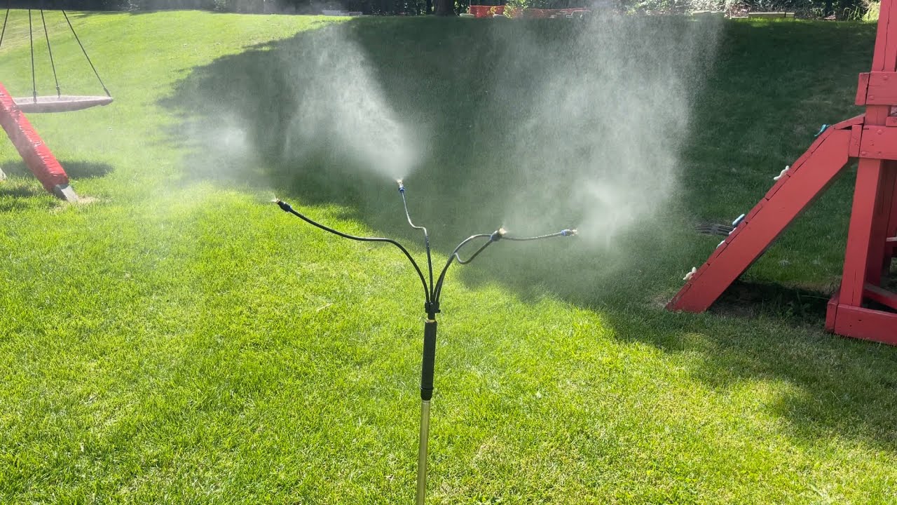 Adjustable Outdoor Misting Cooling System - Perfect for Patio, Pets ...