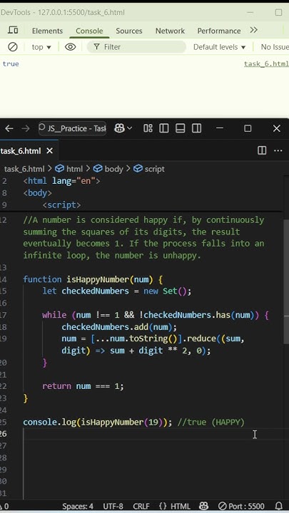 JS_Practice - Task #6, #shorts - YouTube