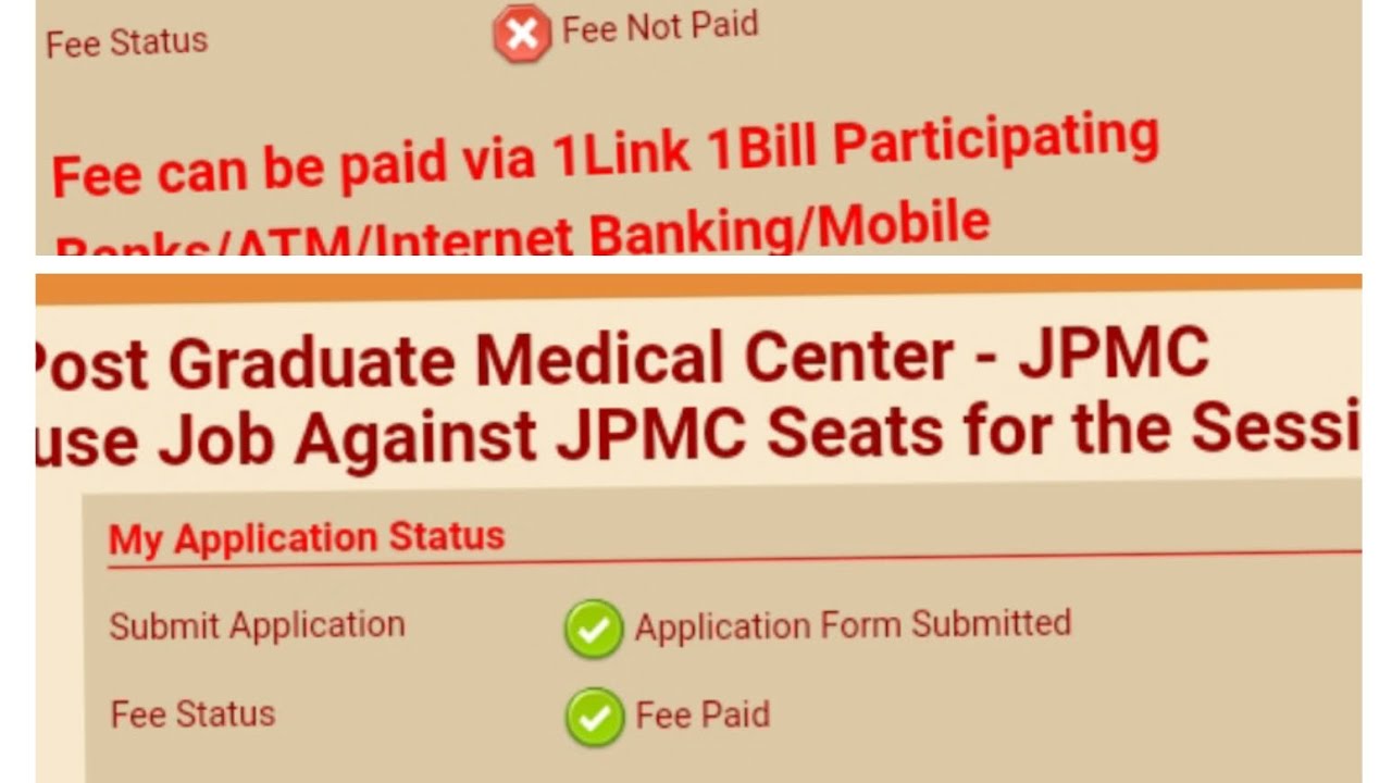 JPMC NTS | Fees Update Problem Solved | Paid/UnPaid - YouTube