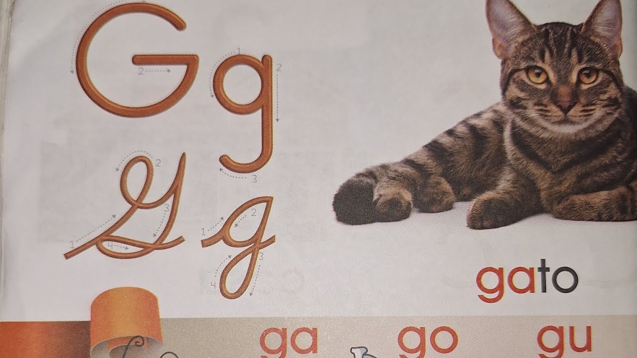 Libro primero de lectura y escritura VICTORIA letra G - YouTube