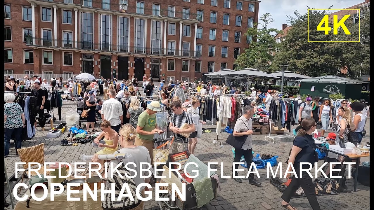 COPENHAGEN | Frederiksberg Flea Market | 4K Walk - YouTube