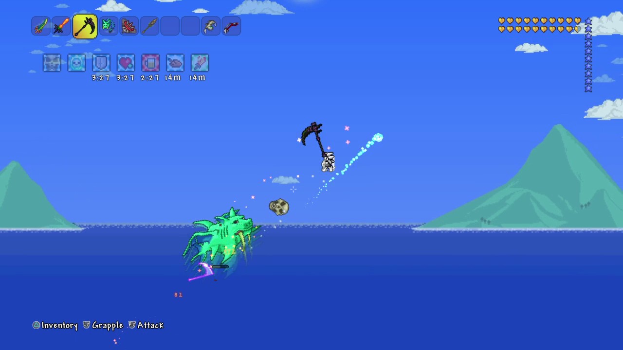 Death sickle vs duke fishron intense battle - YouTube