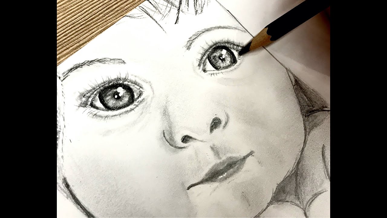 Daily challenge #3 - How to draw baby face for Beginners/ EASY WAY TO ...