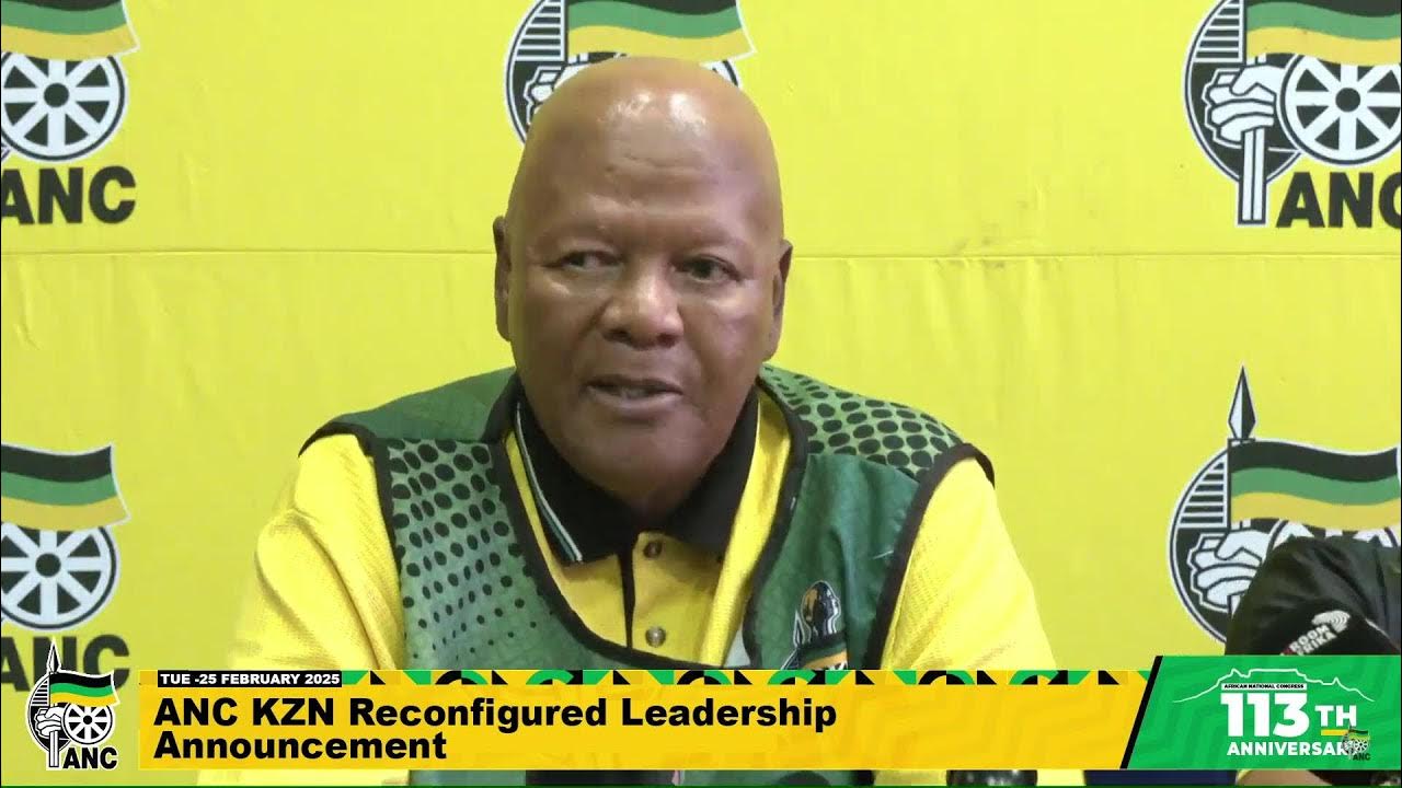ANC SG Fikile Mbalula Announces Reconfigured KZN Provincial Leadership Collective - YouTube