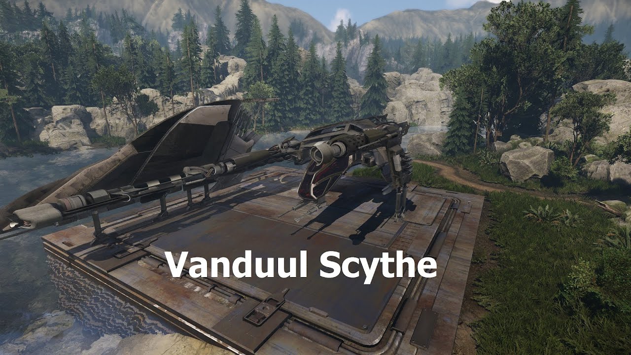Star Citizen Vanduul Scythe planetside - YouTube