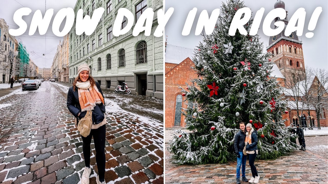 Riga Latvia City Tour IN THE SNOW! | LATVIA TRAVEL VLOG 🇱🇻 - YouTube