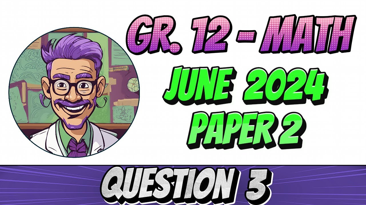 Grade 12 Maths Paper 2 - Analytical Geometry (June 2024, Question 3 ...