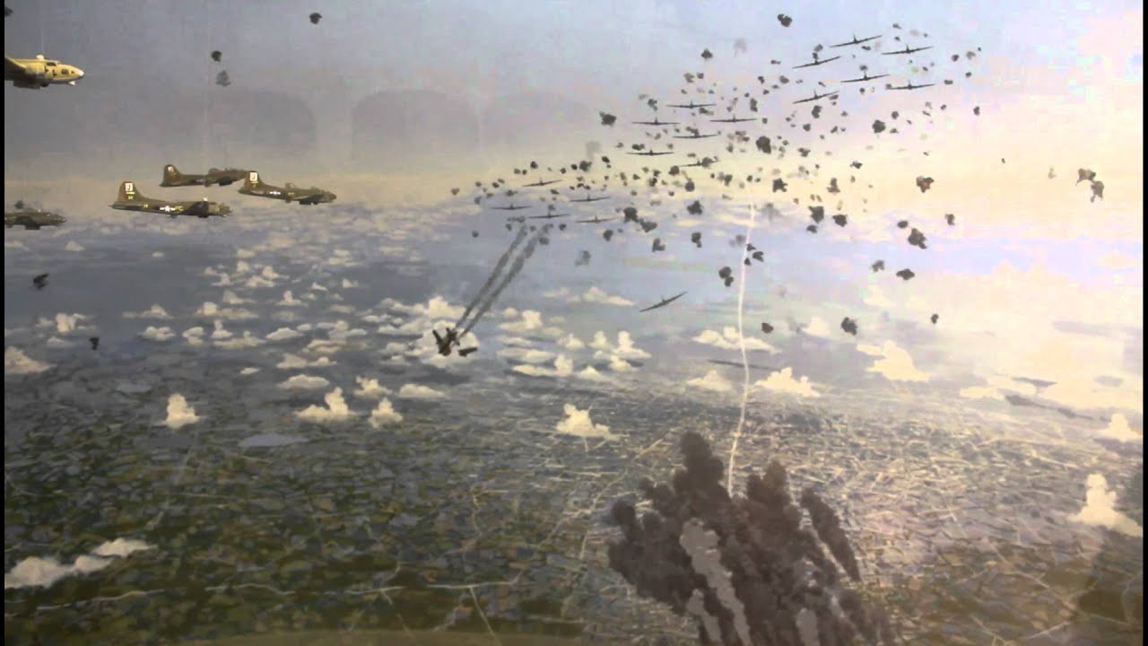 B17 Diorama of bombing raid over Germany, Pima Air and Space, Tucson ...