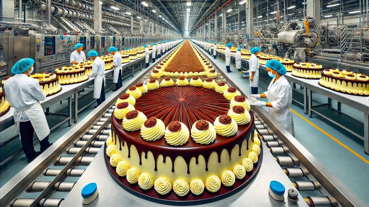"Inside a Cake Factory: How Millions of Cakes Are Mass-Produced!" - YouTube