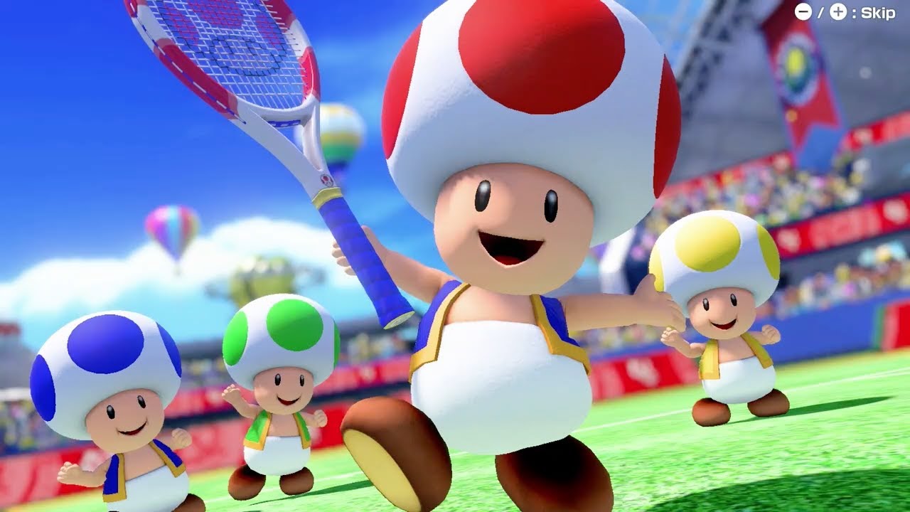 Mario Tennis Aces Toad vs Bowser Gameplay HD - YouTube