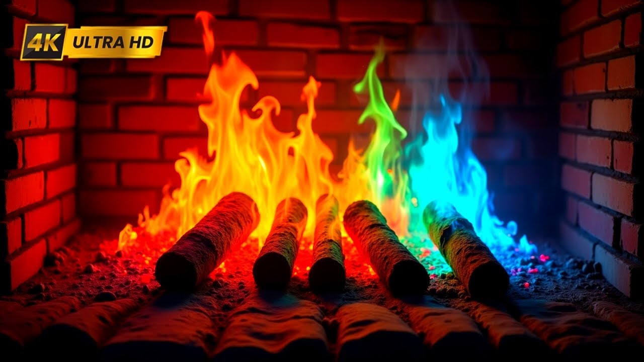 Sleep Like a Baby 🔥 Gentle RAINBOW Fireplace Sounds for Deep Relaxation ...